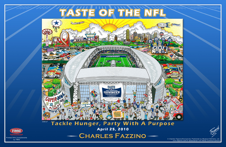 Charles Fazzino Named Official Artist Dallas Cowboys Taste of the NFL ...
