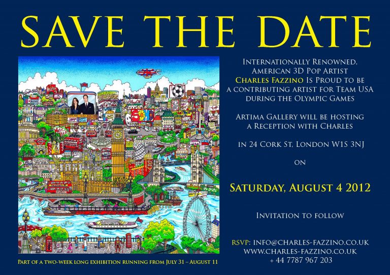 Charles Fazzino Brings 3D Pop Art Style to London for the Olympic Games ...