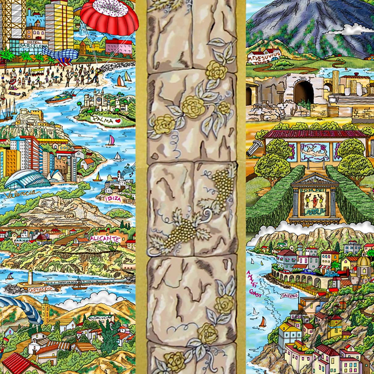 A Tour of the Mediterranean Mural | Fazzino