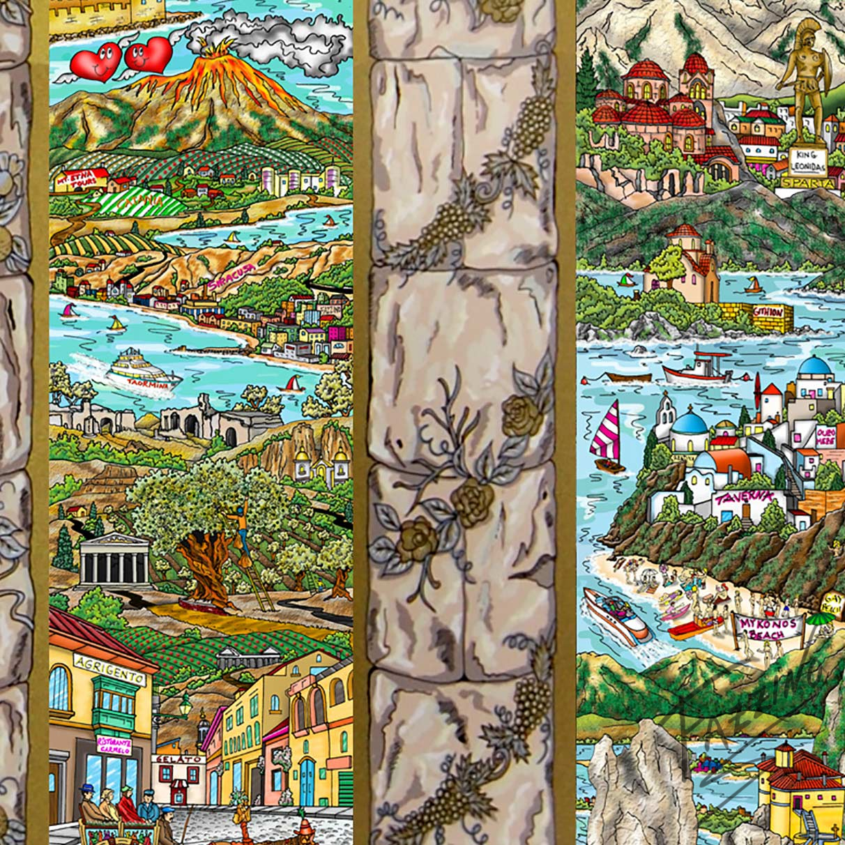 A Tour of the Mediterranean Mural | Fazzino