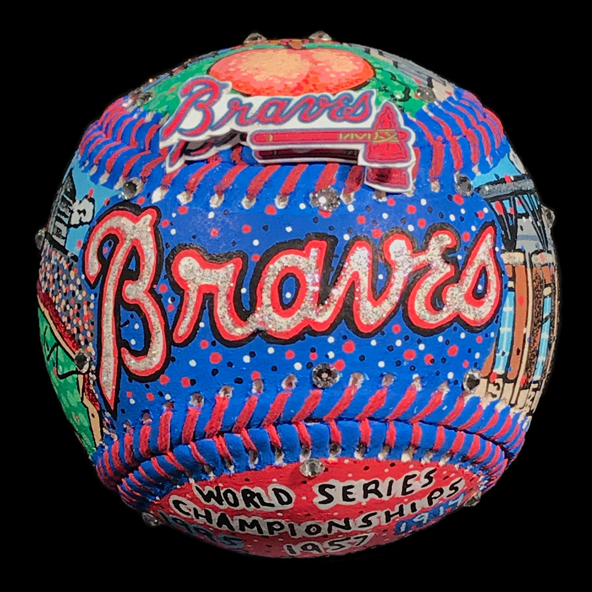 Atlanta Braves Hand-Painted Baseballs | Fazzino