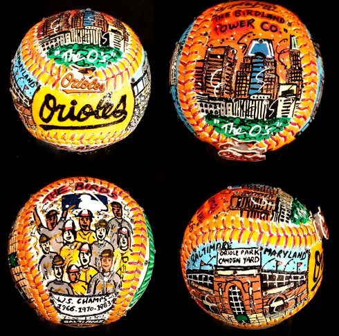 Los Angeles Dodgers Hand-Painted Baseballs | Fazzino