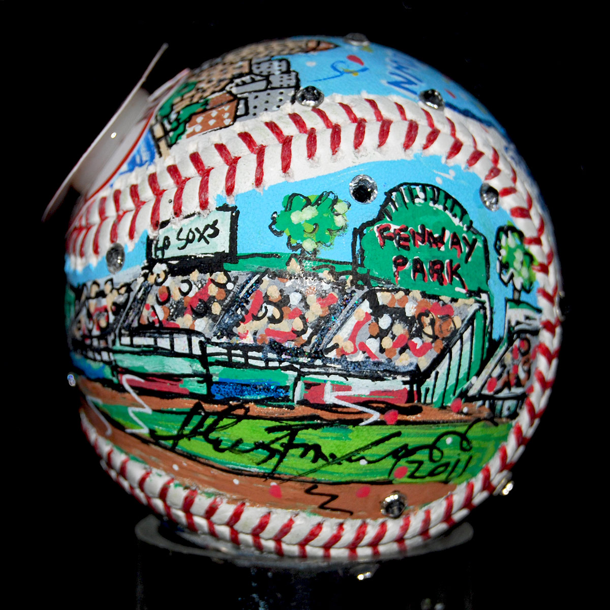 Boston Red Sox Hand-Painted Baseballs | Fazzino