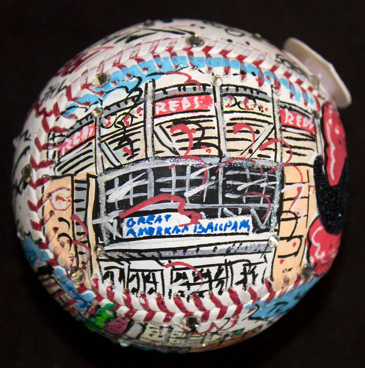 Cincinnati Reds Hand-Painted Baseballs | Fazzino