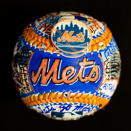New York Mets Hand-Painted Baseballs | Fazzino