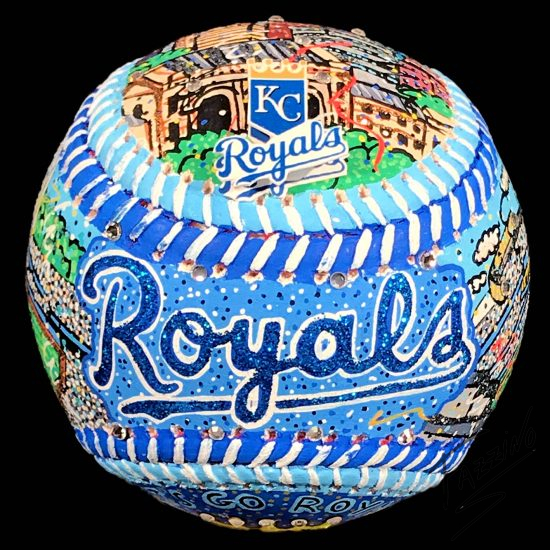 Kansas City Royals Hand-Painted Baseballs | Fazzino