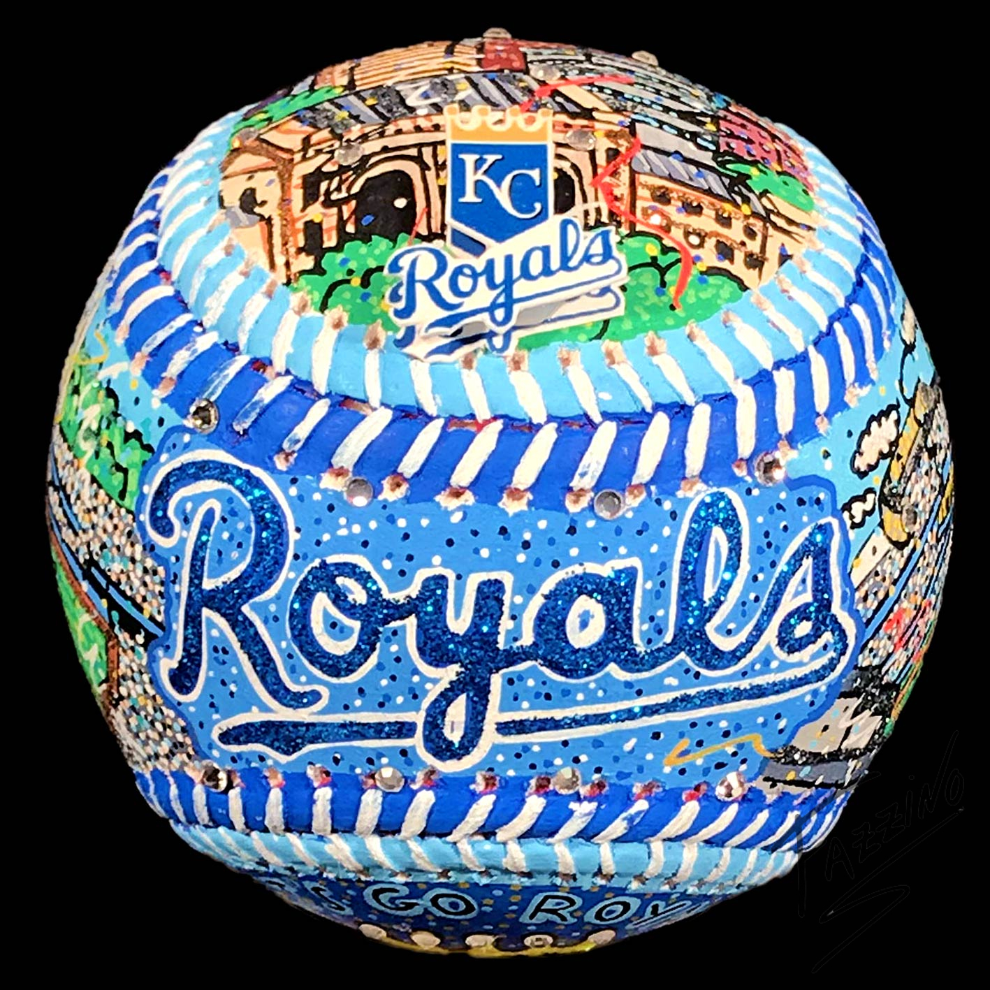 Kansas City Royals Hand-Painted Baseballs | Fazzino