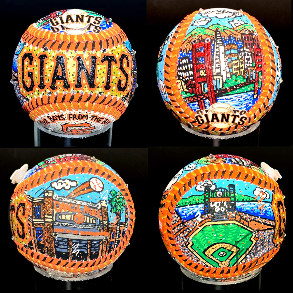San Francisco Giants Hand-Painted Baseballs | Fazzino