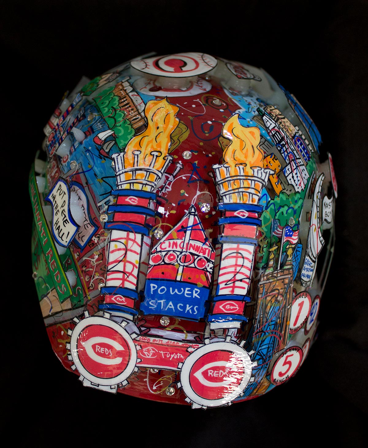 Cincinnati Reds Hand-Painted Helmets | Fazzino