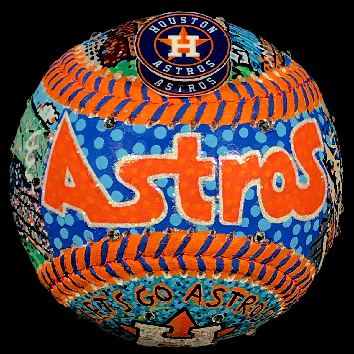 Houston Astros Hand-Painted Baseballs | Fazzino