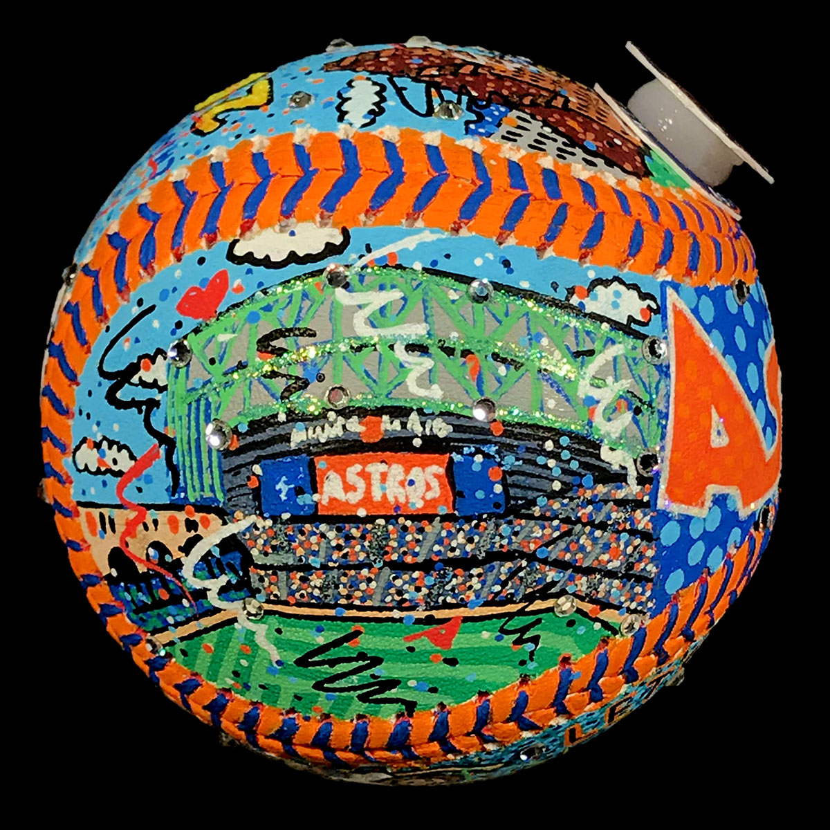 Houston Astros Hand-Painted Baseballs | Fazzino
