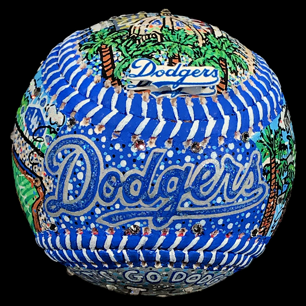 Los Angeles Dodgers Hand-Painted Baseballs | Fazzino