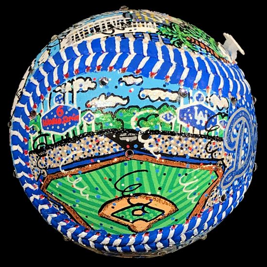 Los Angeles Dodgers Hand-Painted Baseballs | Fazzino