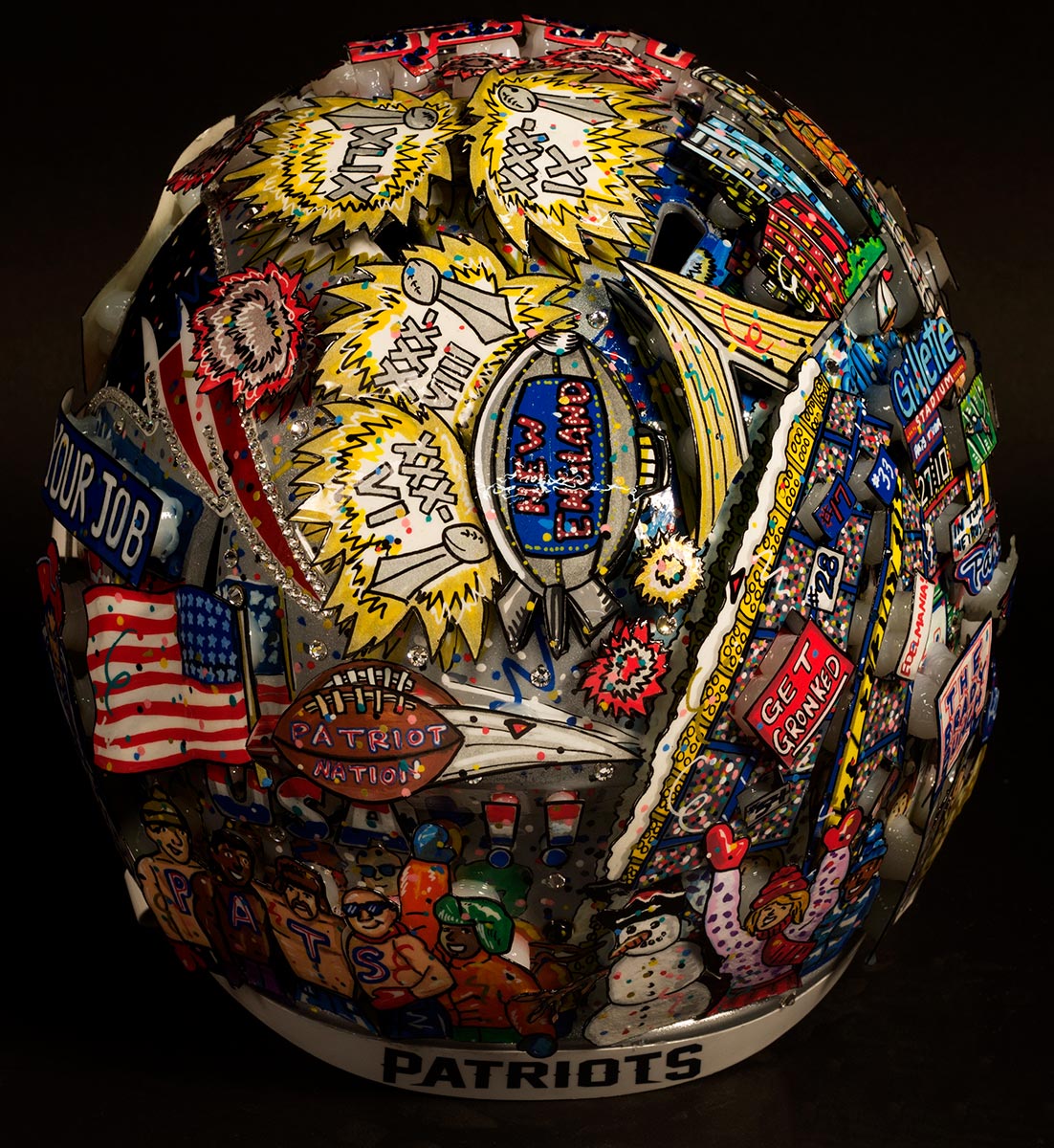 New England Patriots Hand Painted Helmets | Fazzino