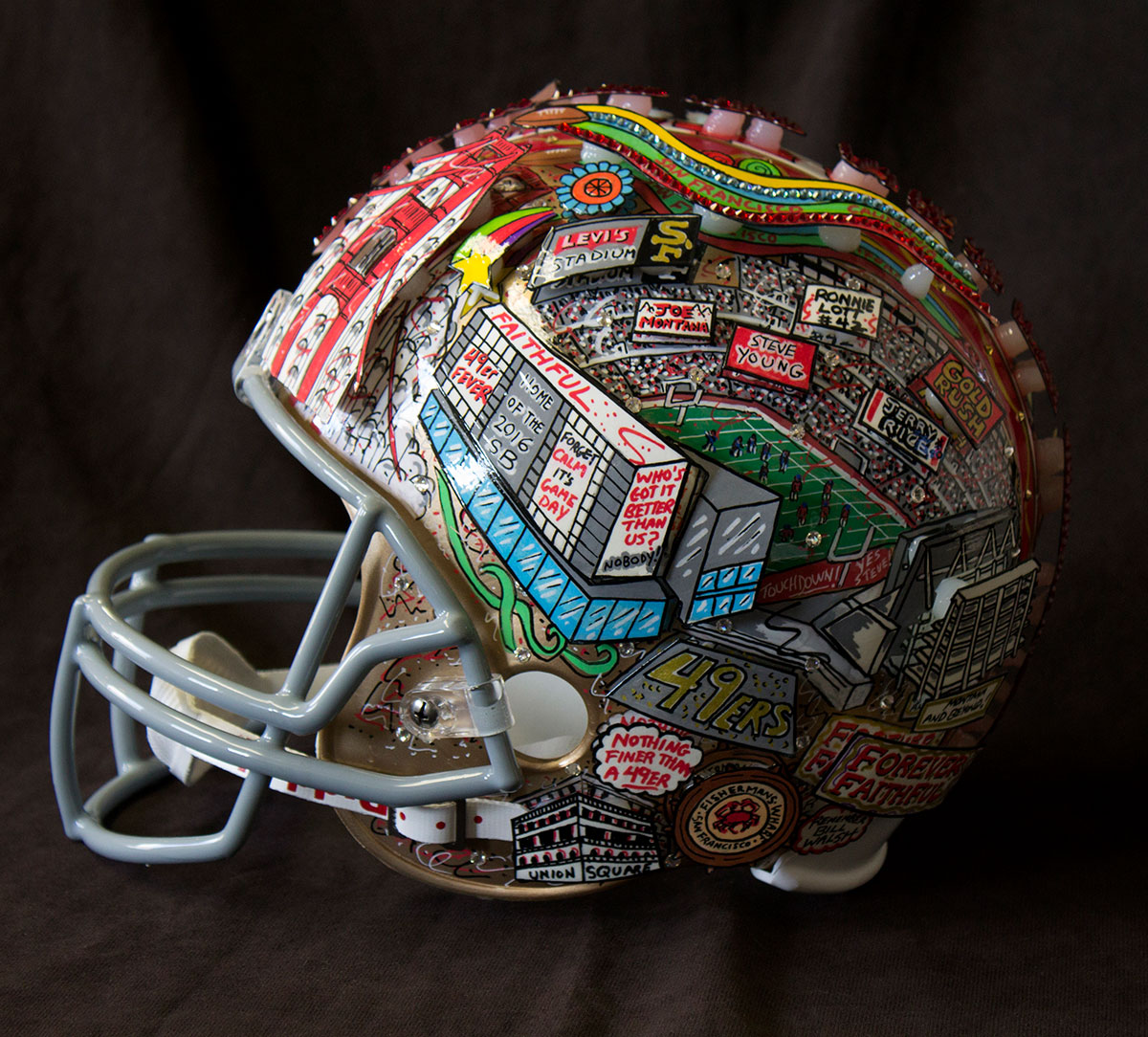 San Francisco 49ers Hand Painted Helmets | Fazzino