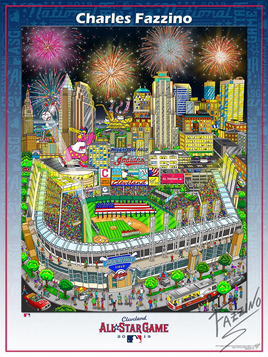 Charles Fazzino at the 2022 All-Star Game in Los Angeles | Fazzino