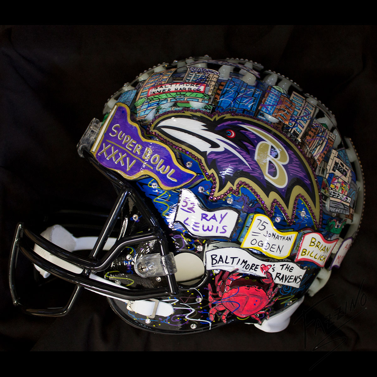 Baltimore Ravens Hand Painted Helmets | Fazzino