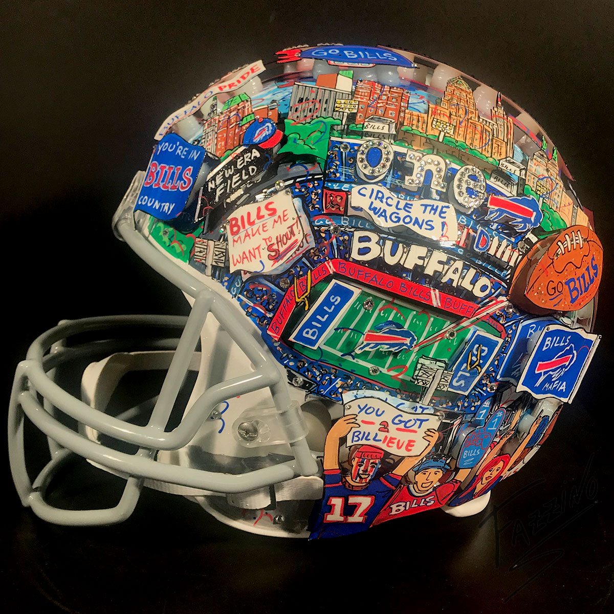 Buffalo Bills Hand Painted Helmets | Fazzino