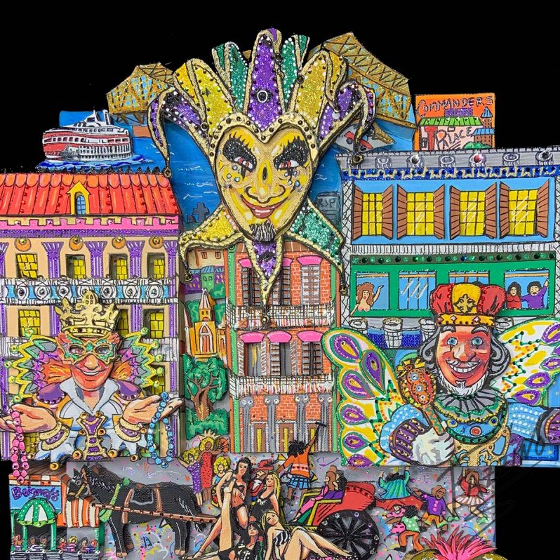 Crocodile Rocks Mardis Gras Original | Fazzino