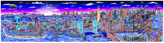 Sunset Over Manhattan Island | Fazzino