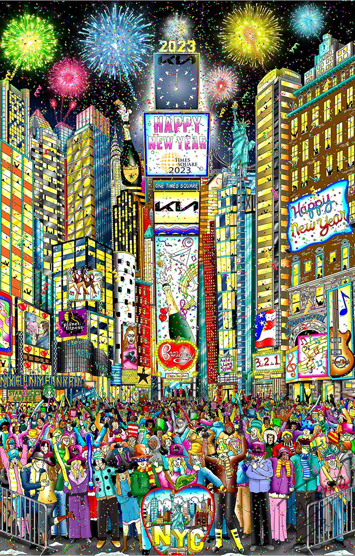 Happy New Year from Times Square | Fazzino