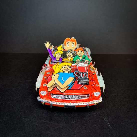 Archie and the Gang in the Red Mustang Car Sculpture | Fazzino