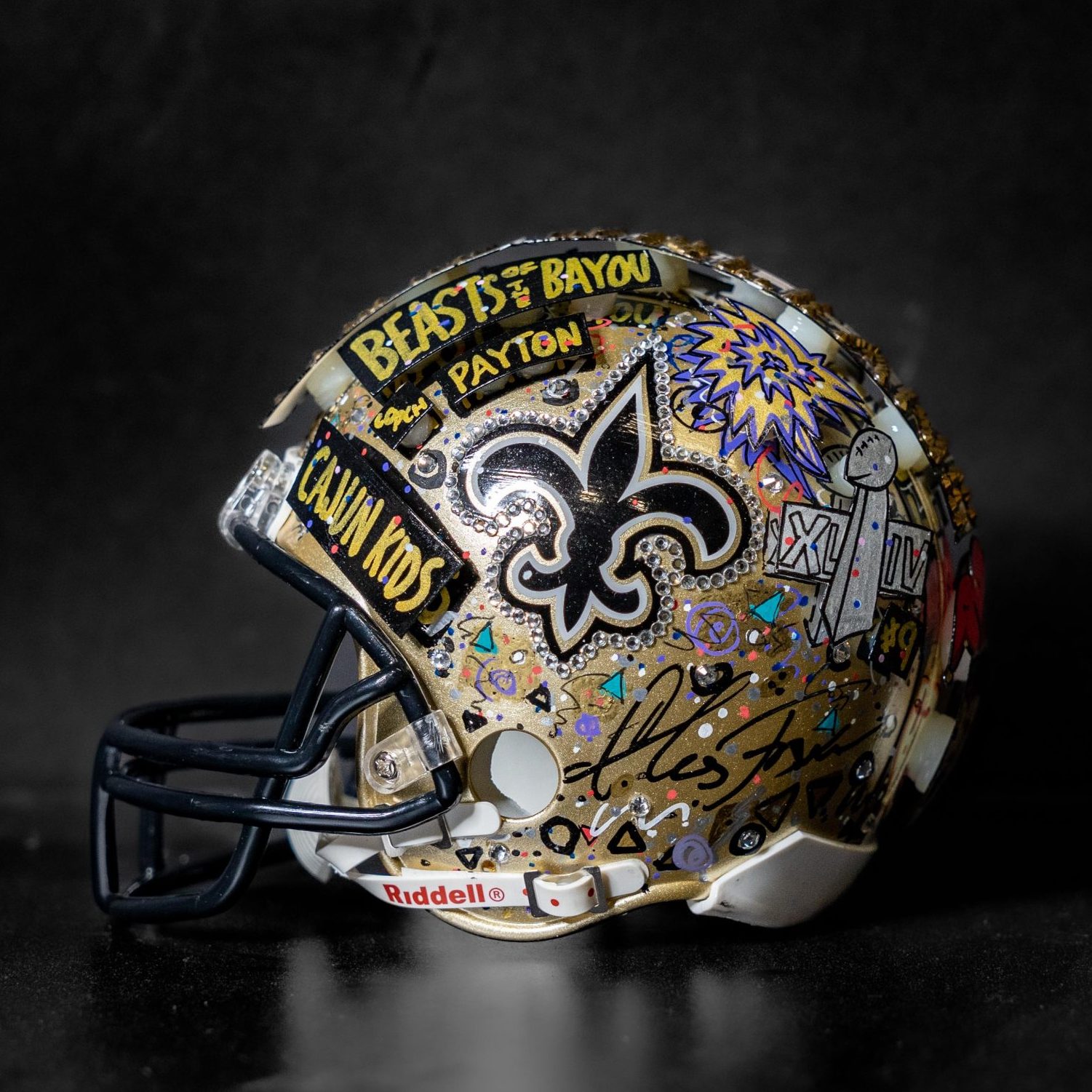 New Orleans Saints Hand Painted Helmets | Fazzino